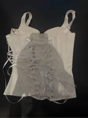 Statnaia | Tops | Statnaia Off White Short Satin Corset New | Poshmark